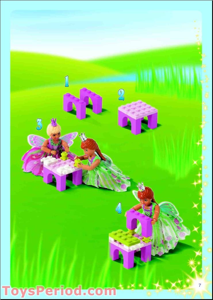 LEGO 5862-2 Flower Fairy Party, Purple-Silver Box Instructions and ...