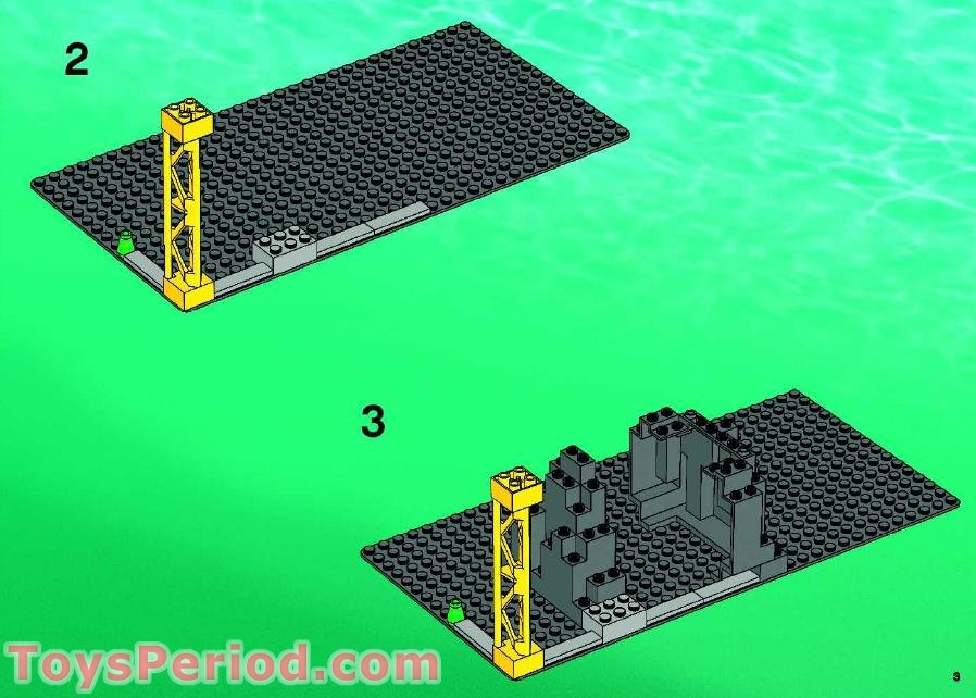 LEGO 7775 Aquabase Invasion Instructions and Parts List