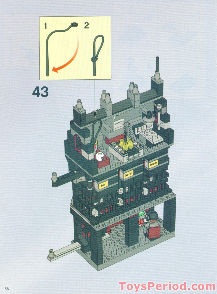 LEGO 7785 Arkham Asylum Instructions and Parts List