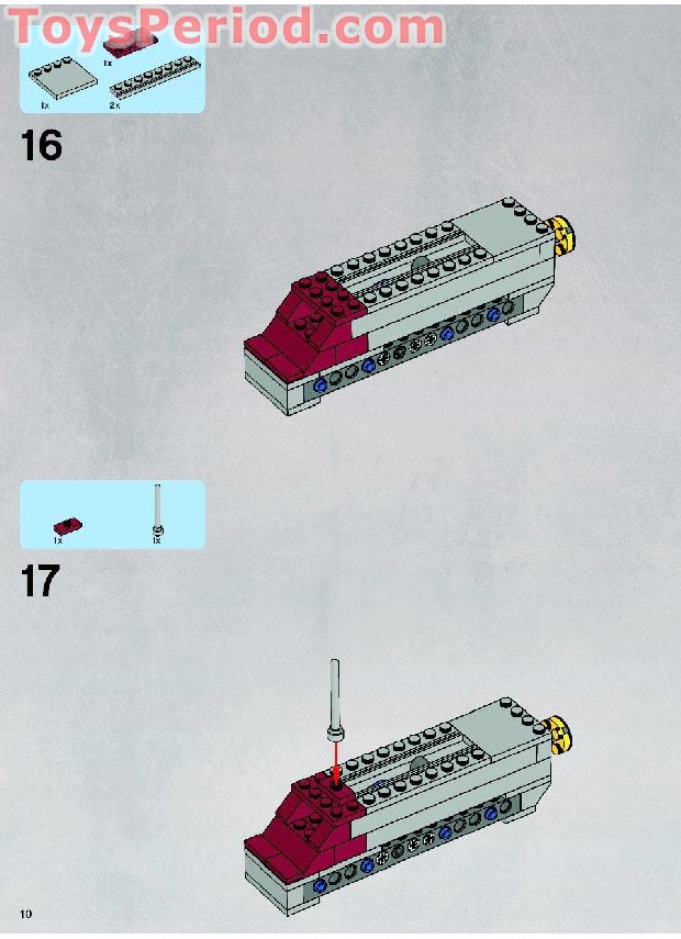 LEGO 8019 Republic Attack Shuttle Instructions and Parts List