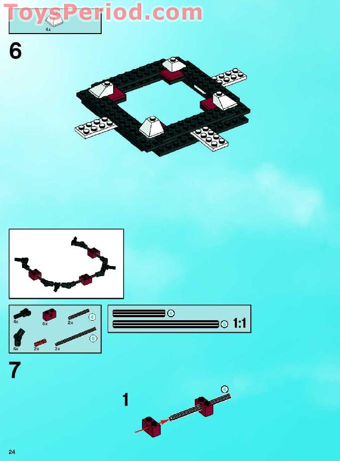 LEGO 8107 Fight for the Golden Tower Instructions and Parts List