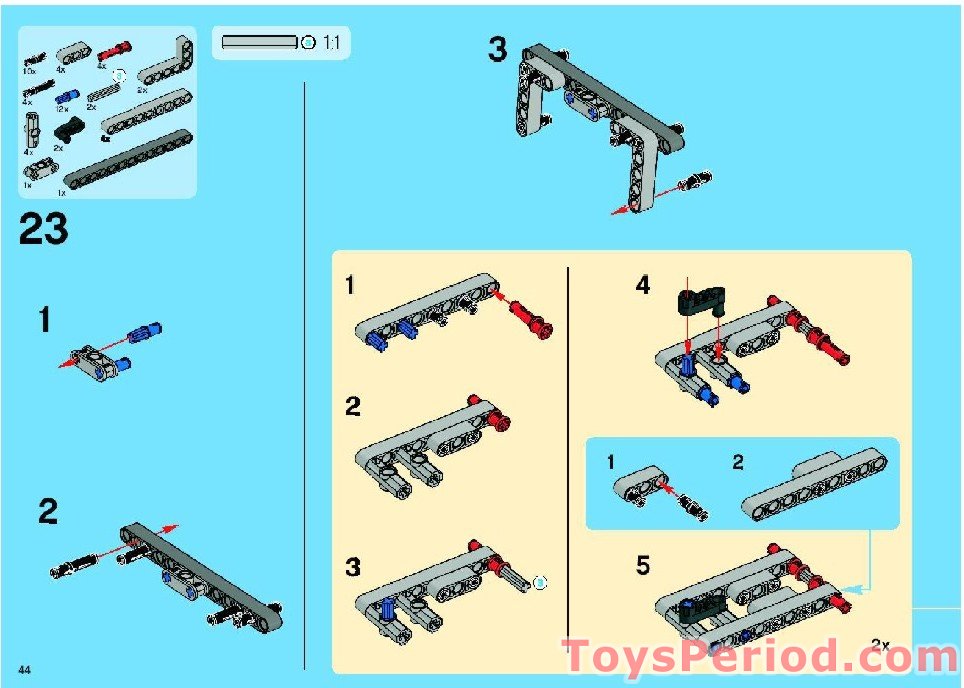 LEGO 8274 Combine Harvester Instructions and Parts List