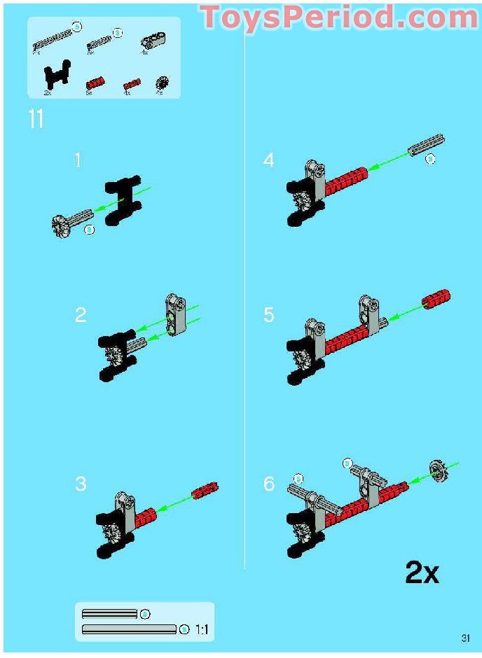 LEGO 8284-1 Dune Buggy or Tractor Instructions and Parts List