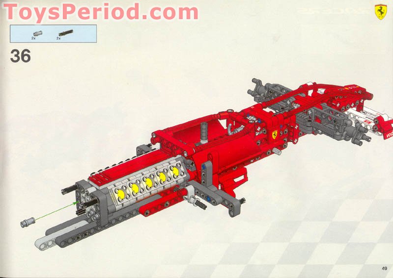 LEGO 8386 Ferrari F1 Racer 1:10 Instructions and Parts List