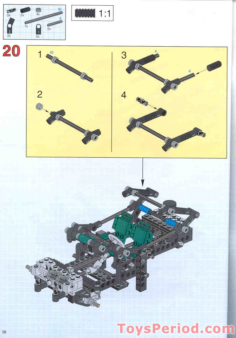 LEGO 8428 Turbo Command Instructions and Parts List