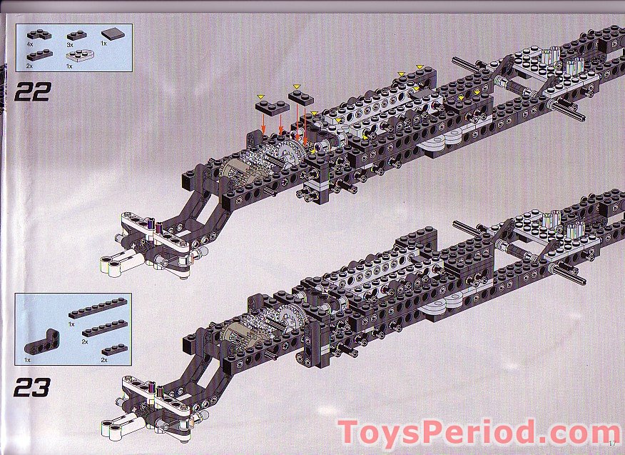 LEGO 8461 Williams F1 Team Racer Instructions and Parts List