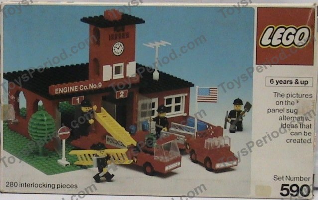 LEGO 590 Engine Co Number 9 Instructions and Parts List