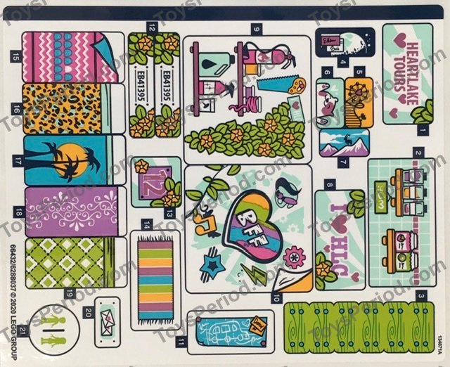 LEGO Sets with Part 41395stk01 Sticker Sheet for Set 41395 - (66432/ ...