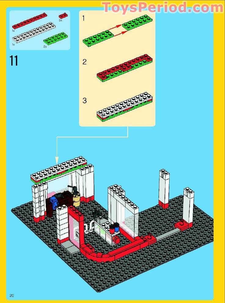 LEGO 10184 Town Plan Instructions and Parts List