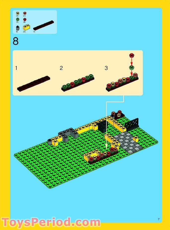 LEGO 4996 Beach House Instructions and Parts List