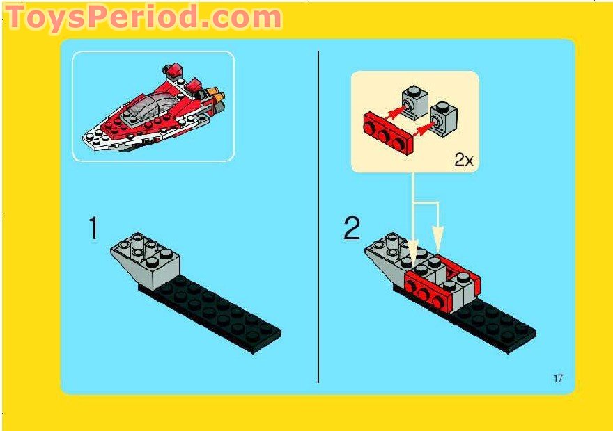 LEGO 6741 Mini Jet Instructions and Parts List
