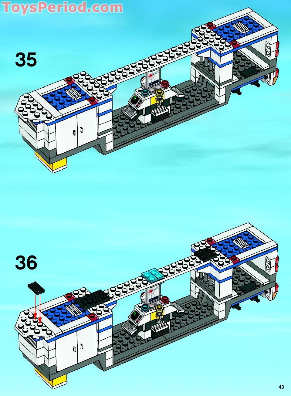 LEGO 7743 Police Command Center Instructions and Parts List