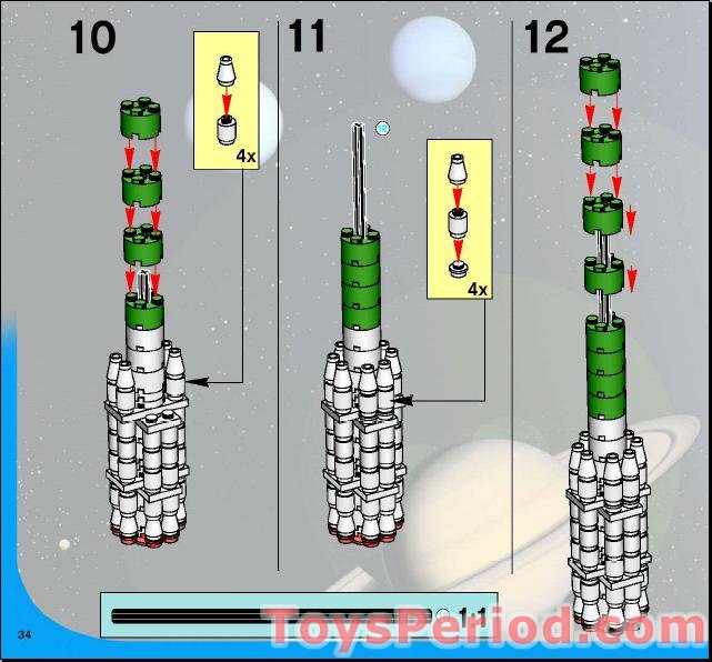 LEGO 7469 Mission to Mars Instructions and Parts List