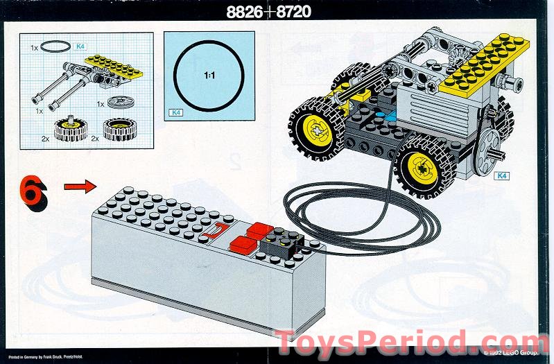 LEGO 8826 Atx Sport Cycle Instructions and Parts List