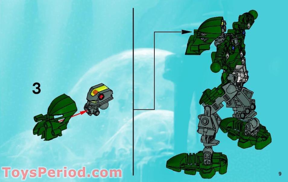 LEGO 8910 Toa Mahri Kongu Instructions and Parts List