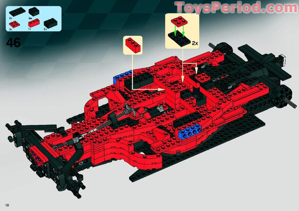 LEGO 8157 Ferrari F1 1:9 Instructions and Parts List