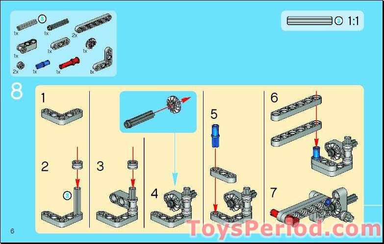 LEGO 8281 Mini Tractor Instructions and Parts List