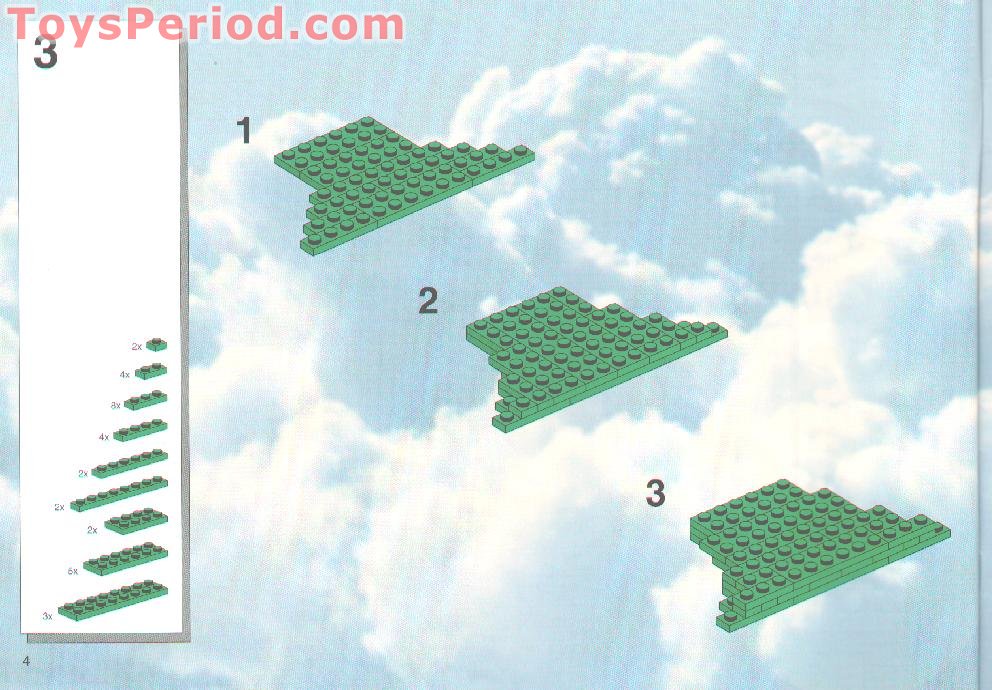 LEGO 3724 LEGO Dragon Instructions and Parts List