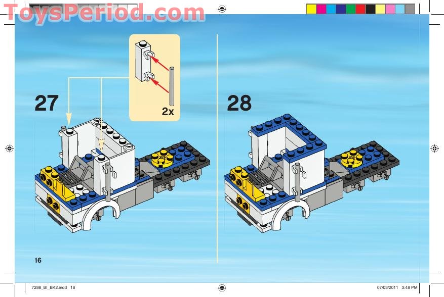 LEGO 7288 Mobile Police Unit Instructions and Parts List