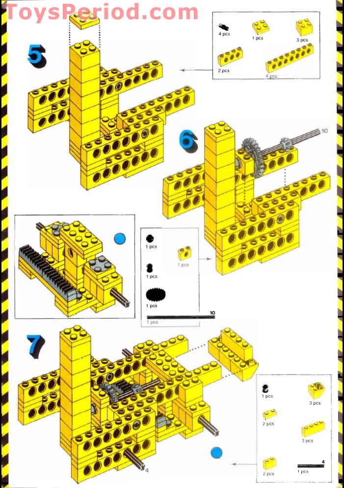 LEGO 950 Fork Lift Instructions and Parts List