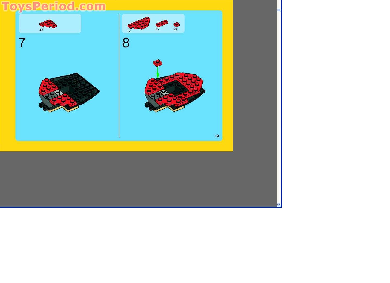 LEGO 4994 Fierce Creatures Instructions and Parts List