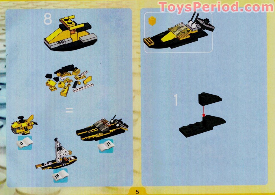 LEGO 4505 Sea Machines Instructions and Parts List