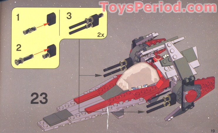 LEGO 6205 V-Wing Fighter Instructions and Parts List