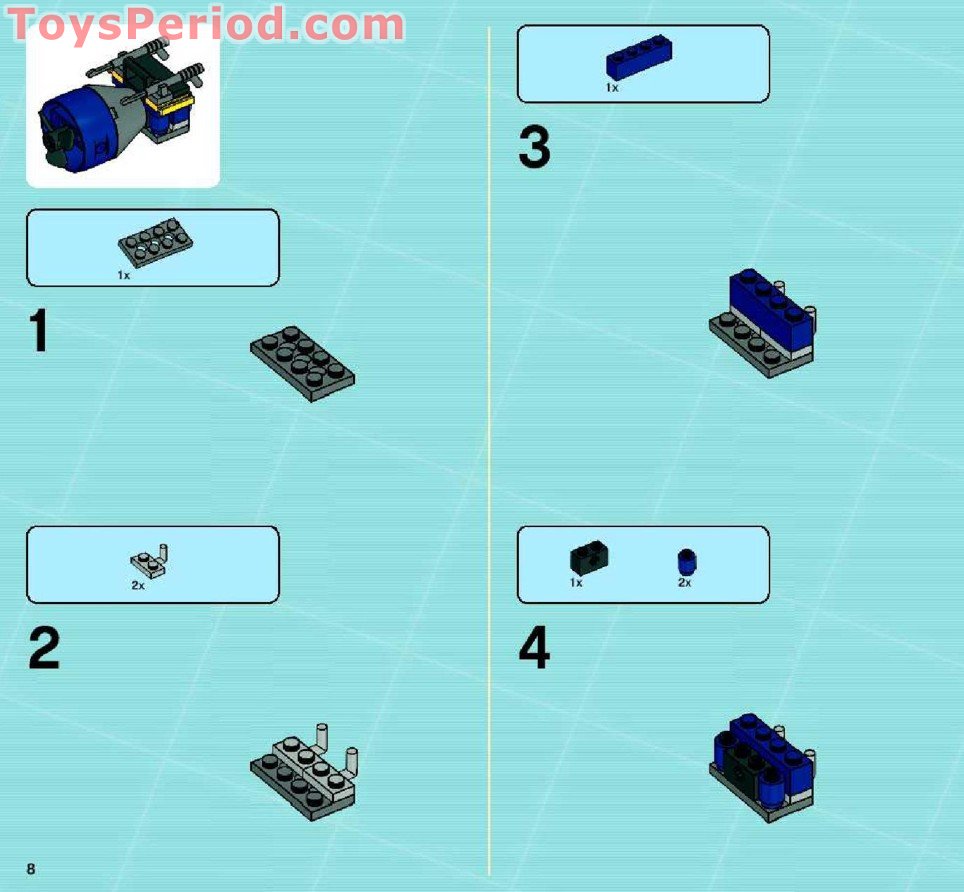 LEGO 8636 Mission 7: Deep Sea Quest Instructions and Parts List