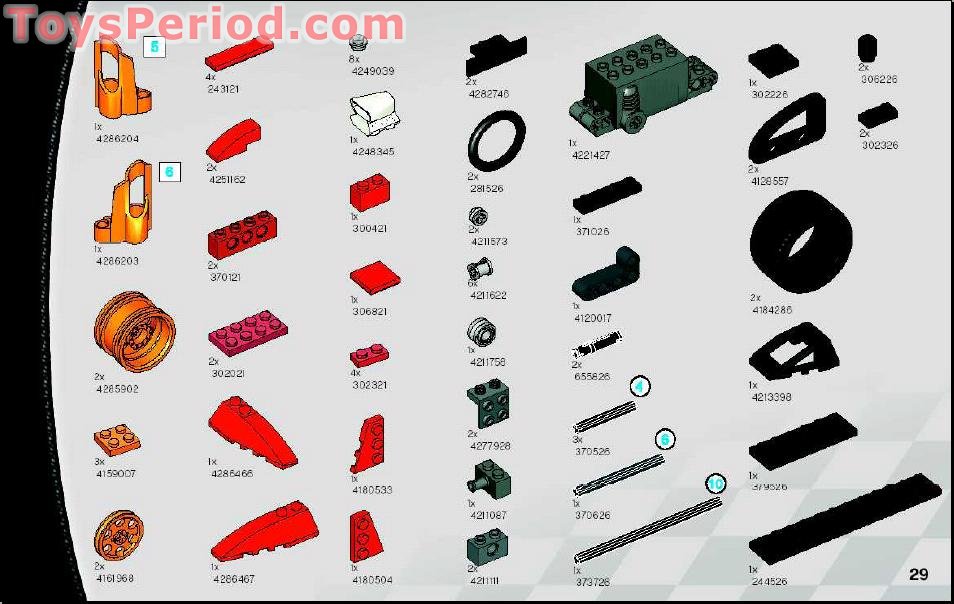 LEGO 8667 Action Wheelie Instructions and Parts List