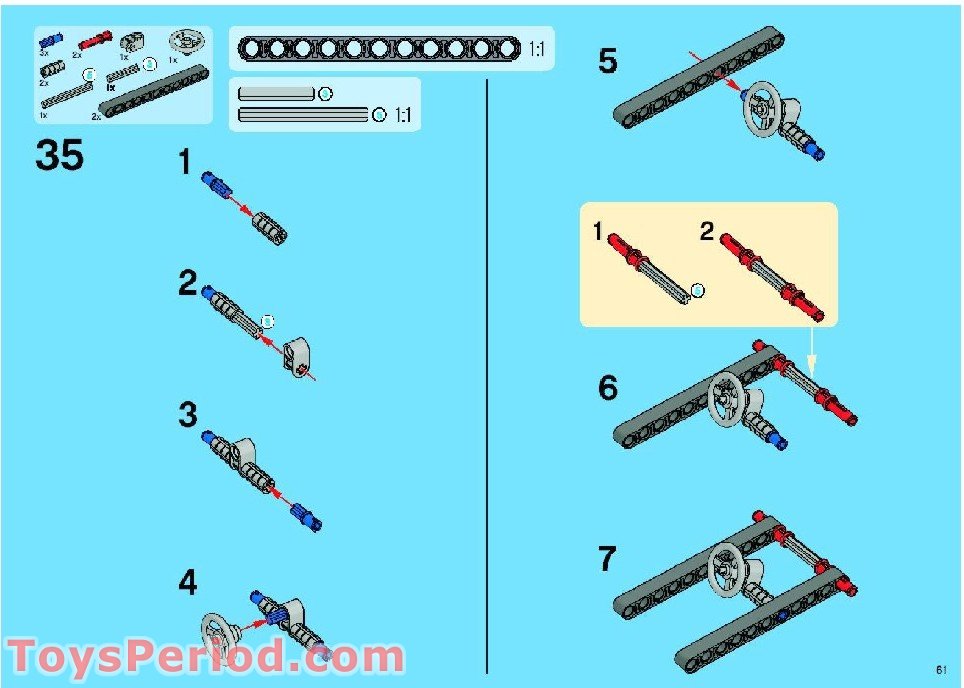 LEGO 8274 Combine Harvester Instructions and Parts List