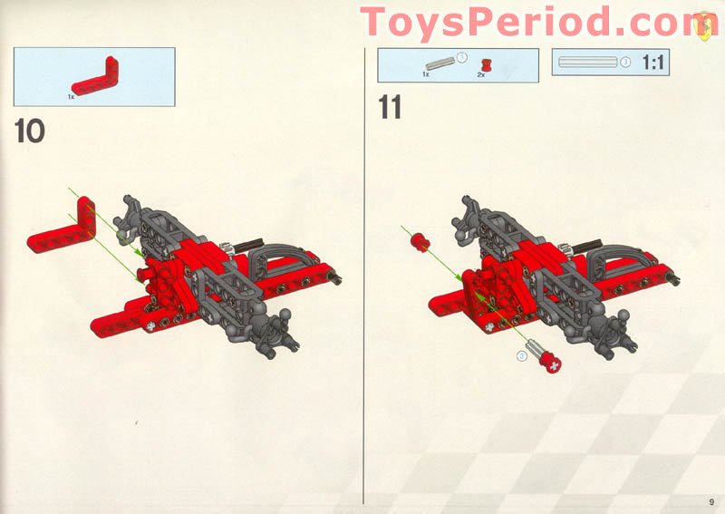 LEGO 8386 Ferrari F1 Racer 1:10 Instructions and Parts List