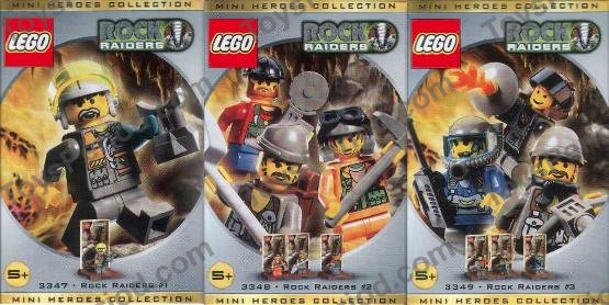 LEGO rrminifigs Rock Raider Minifig Packs 3-Pack Set Parts List