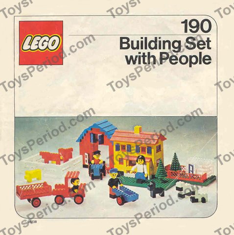 LEGO 190 LEGO Building Set with People - Farm Instructions and Parts List