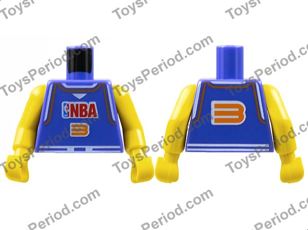 LEGO Sets with Part 973bpb179c01 Minifig Torso NBA Player Number 3 ...