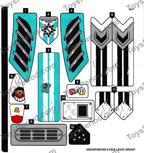 LEGO Sets with Part 80014stk01 Sticker Sheet for Set 80014 - (69020/ ...