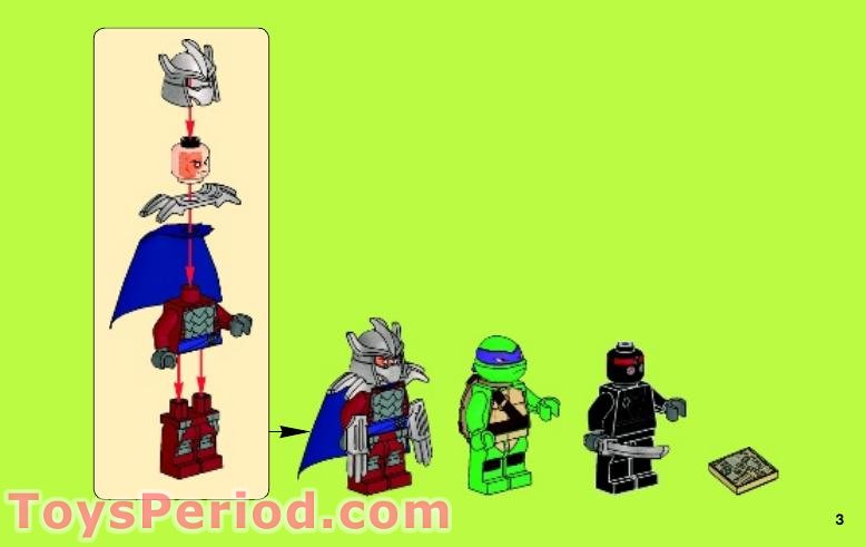 LEGO 79101 Shredder's Dragon Bike Instructions and Parts List