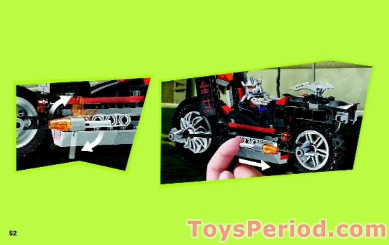 LEGO 79101 Shredder's Dragon Bike Instructions and Parts List