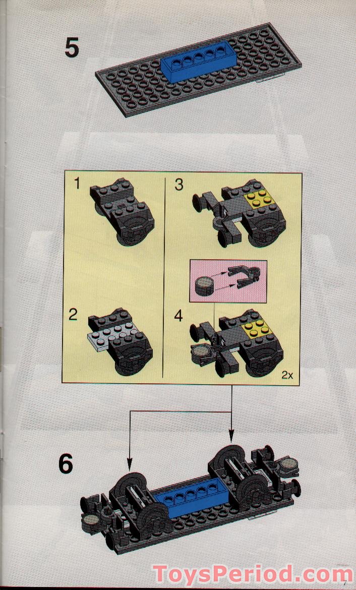 LEGO 2126 Train Cars Instructions and Parts List