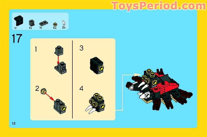 LEGO 4994 Fierce Creatures Instructions and Parts List