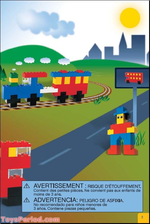 LEGO 4105-3 487 Piece Red Bucket Instructions and Parts List