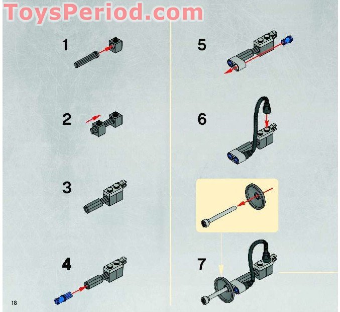 LEGO 7681 Separatist Spider Droid Instructions and Parts List