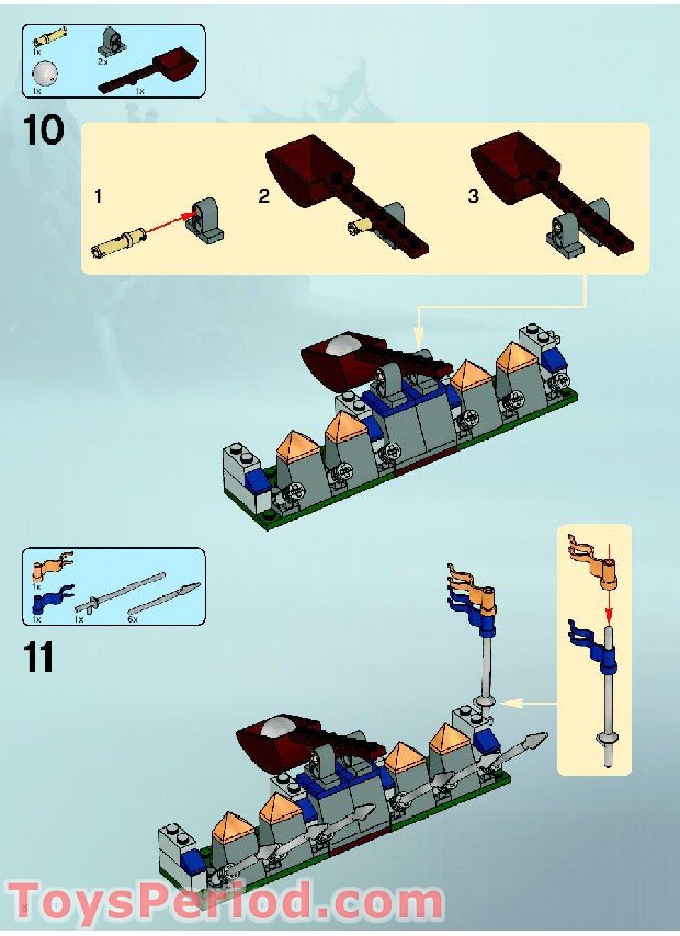 LEGO 7041 Troll Battle Wheel Instructions and Parts List