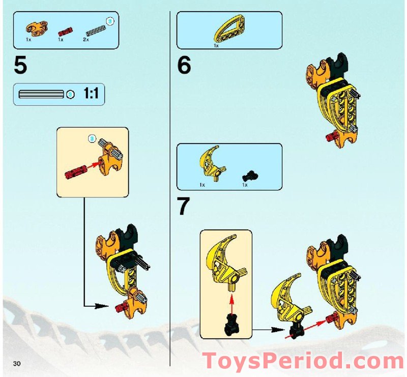 LEGO 8998 Toa Mata Nui Instructions and Parts List