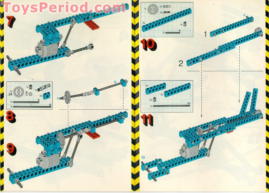 LEGO 8050 Universal Building Set with Motor Instructions and Parts List
