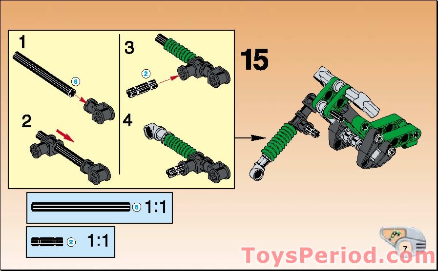 LEGO 8236 Bike Burner Instructions and Parts List