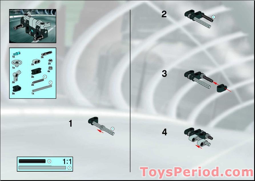 LEGO 8366 Supersonic RC Instructions and Parts List