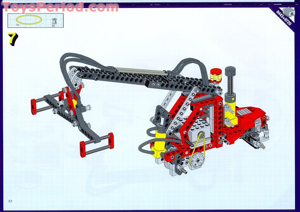 LEGO 8443 Pneumatic Log Loader Instructions and Parts List