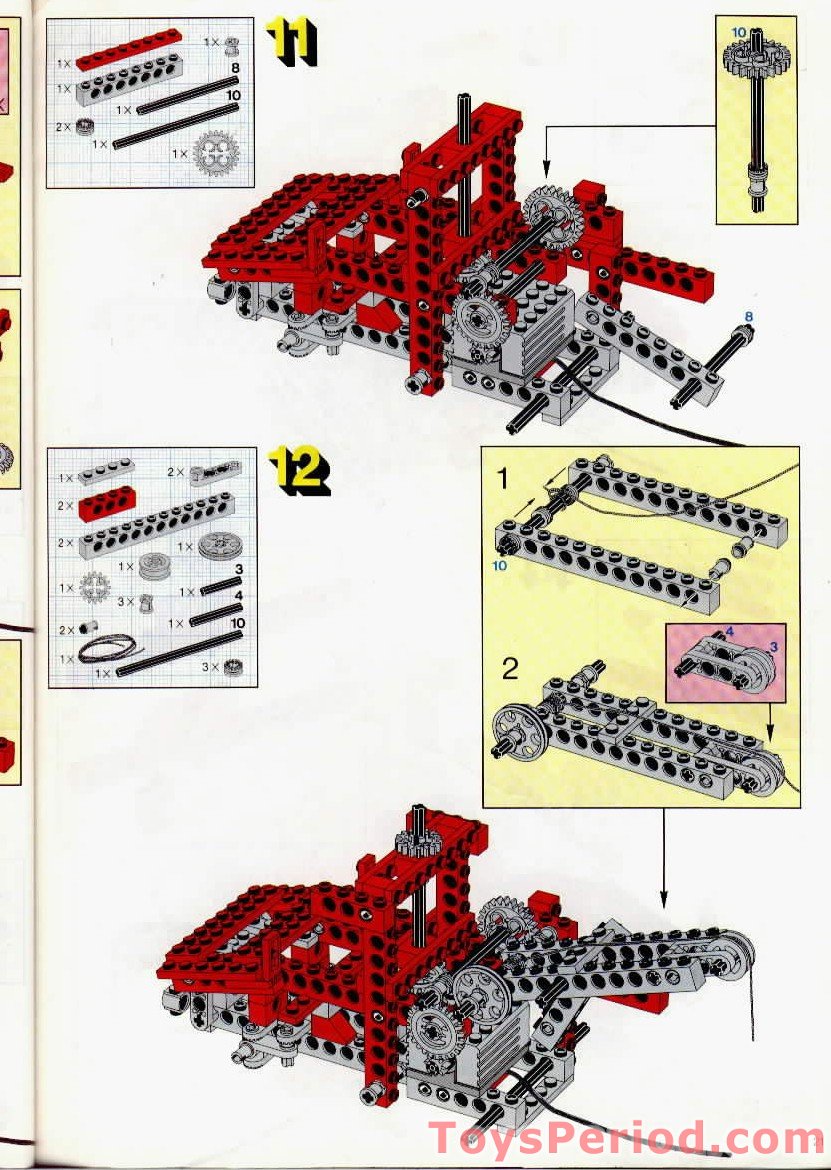 LEGO 8064 Motorized Universal Building Set, 9v Instructions and Parts List