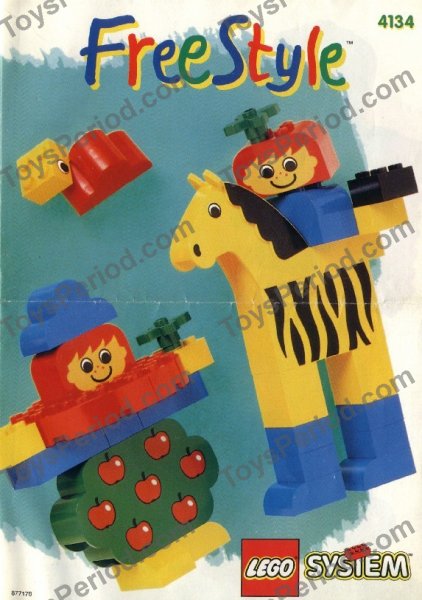 LEGO 4134 Large Freestyle Bucket, 3 Plus Instructions and Parts List