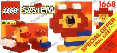 LEGO 1668 Basic Building Set Trial Size Parts List